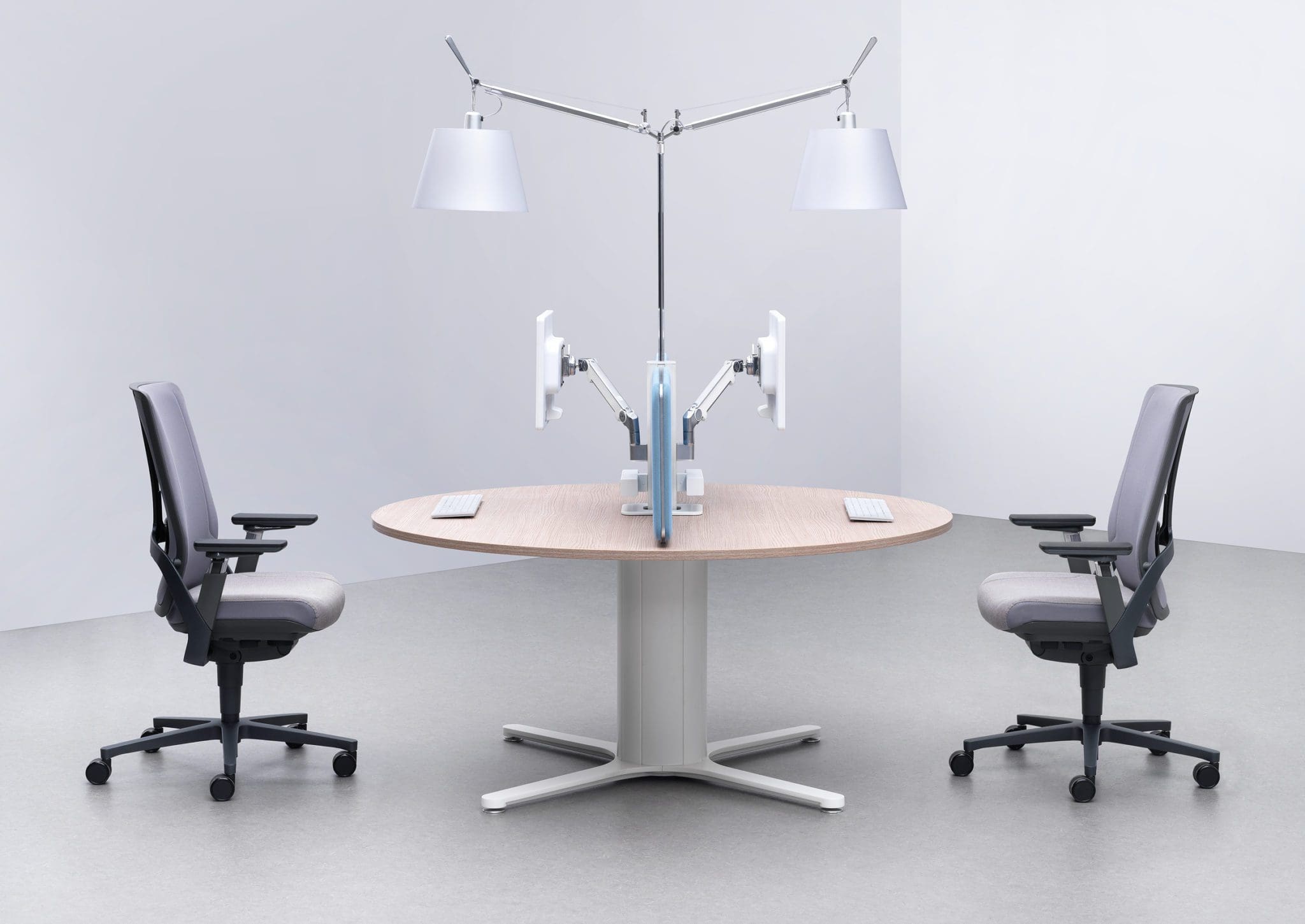 Orb revolutionary circular desking solution and circular worktops ...